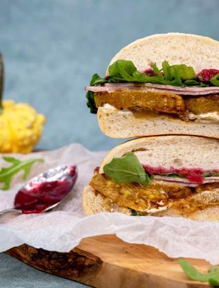 Smoky Ham, Cranberry & Roasted Squash Sandwich Recipe