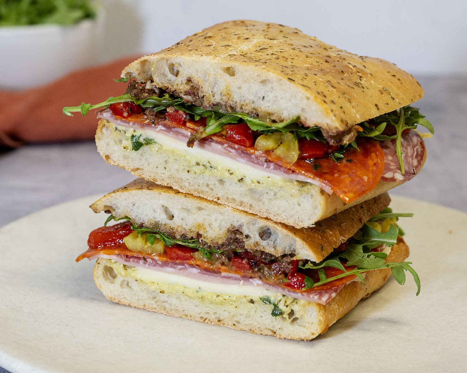 Italian Herb Ciabatta Sandwich Recipe